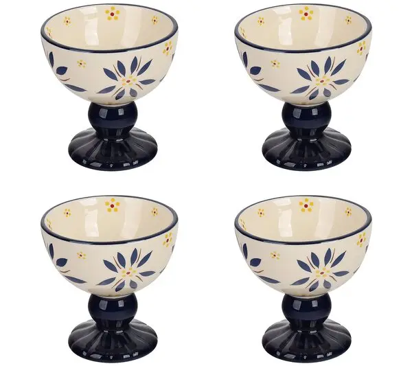 TEMP-TATIONS Old World Set Of 6-oz Pedestal Cups