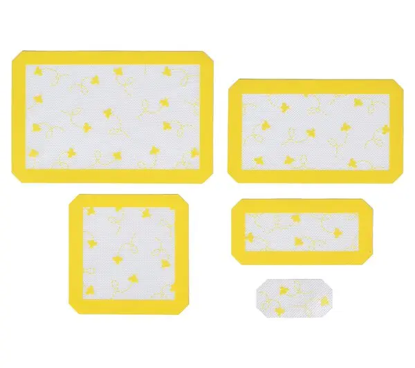TEMP-TATIONS 5-piece Silicone Baking Mat Set