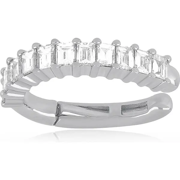 Ef Collection Diamond Baguette Ear Cuff