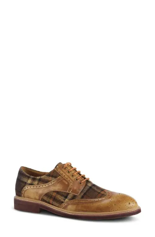SPRING STEP SHOES Thavo Plaid Derby - Tan Multi