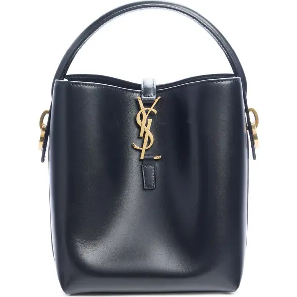 Saint Laurent Le 37 Leather Bucket Bag - Nero