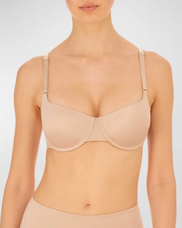 Natori Liquid Convertible Push-up Balconette Bra - Lt Mocha