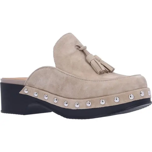 L'AMOUR DES PIEDS Gracen Studded Clogs - Taupe