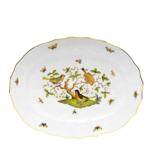 HEREND Rothschild Bird -color Platter