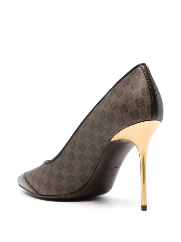 Balmain 100mm Monogrammed Pumps