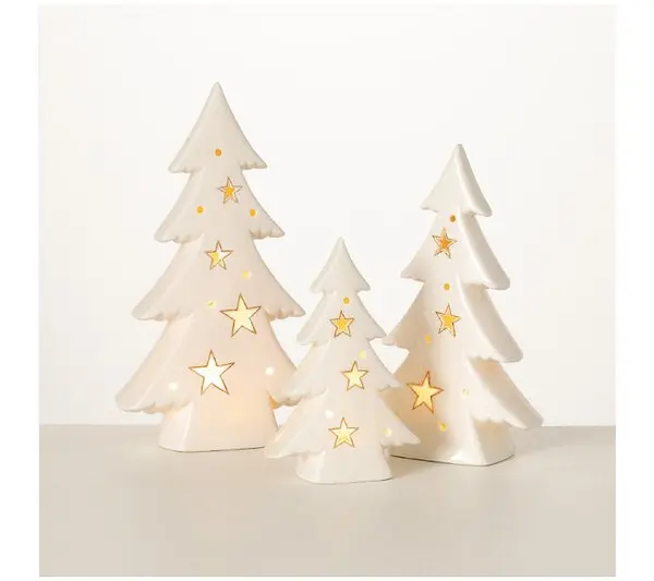 WHITEHURST The Company S/3 Porcelain Led Lit Tr Ees