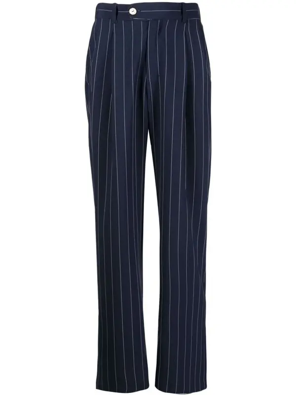 LATE CHECKOUT Pinstripe Virgin Wool Trousers