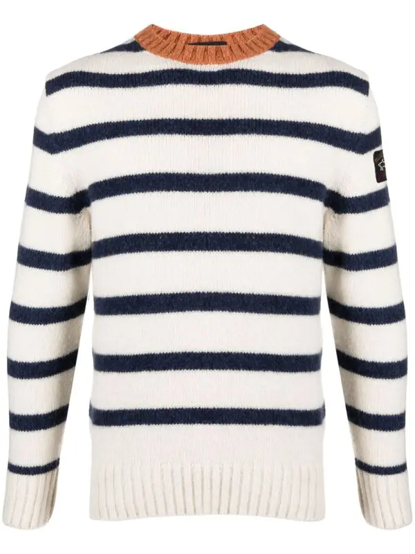 Paul & Shark Striped Virgin Wool Jumper