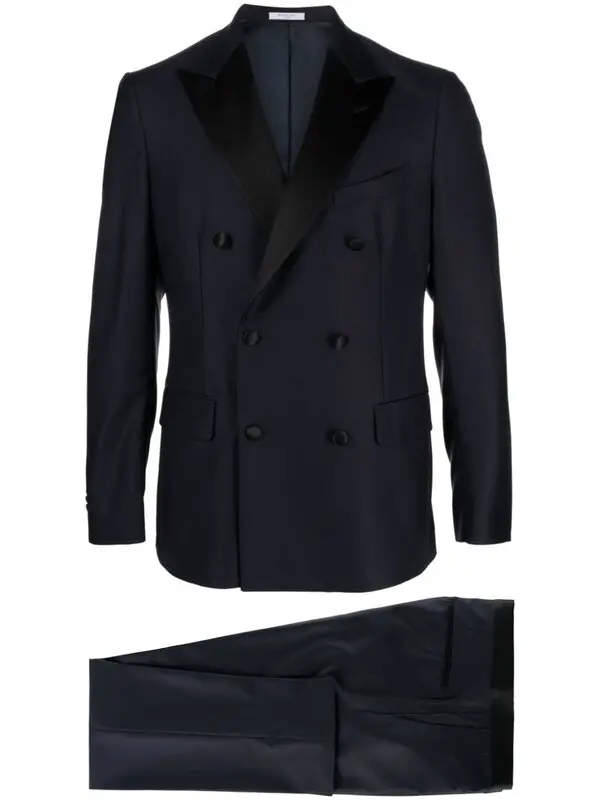 Boglioli Peak-lapels Double Breasted Suit - Blue