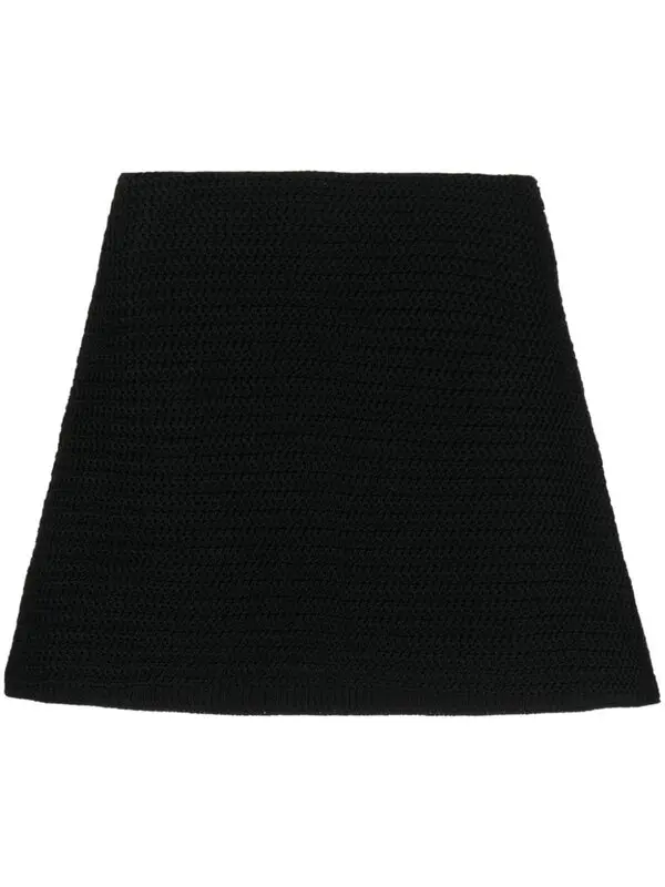 Mach & Mach A-line Knitted Miniskirt