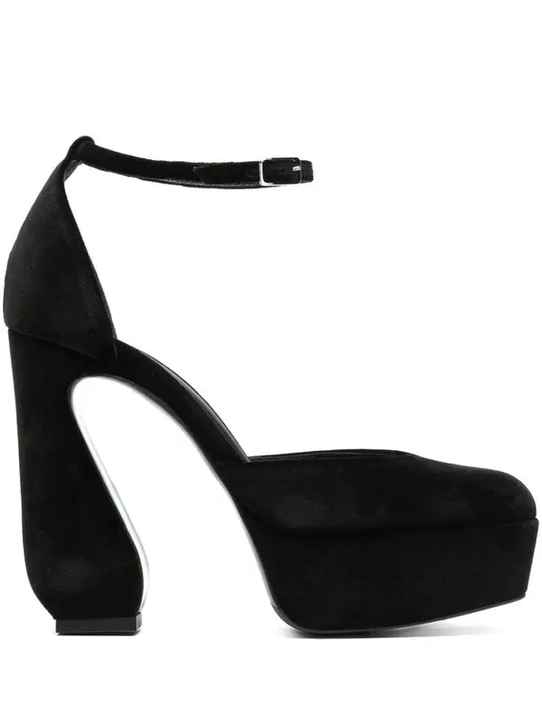 SERGIO ROSSI 85mm Velvet-finish Sculpted-heel Pumps