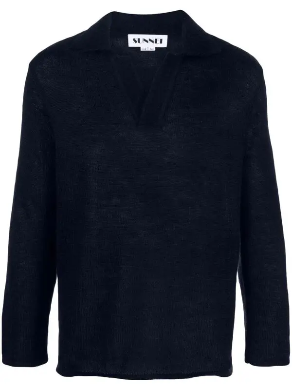 Sunnei Textured Mohair-blend Polo Shirt
