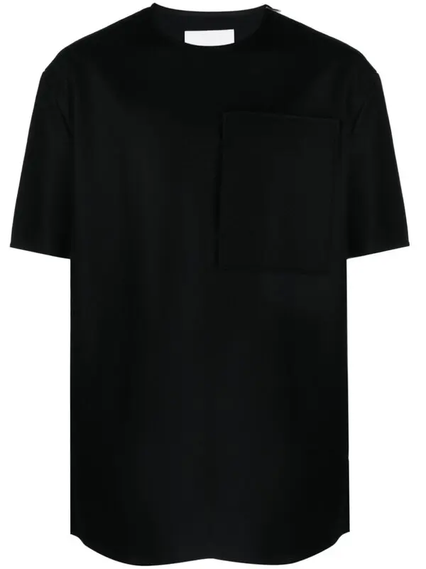 JIL SANDER Zip-detail Wool T-shirt