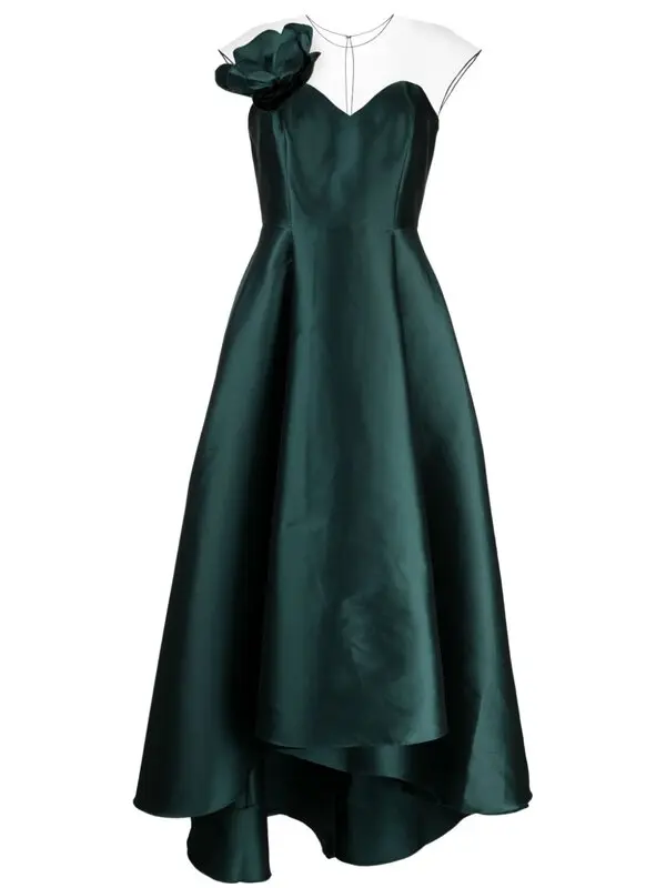 Sachin & Babi Blakely Satin-finish Gown - Green