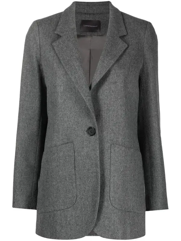 Lorena Antoniazzi Mélange-effect Single-breasted Blazer
