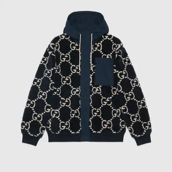 GUCCI (グッチ) GG Fuzzy Fabric Jacquard Jacket GGジャカード ボア