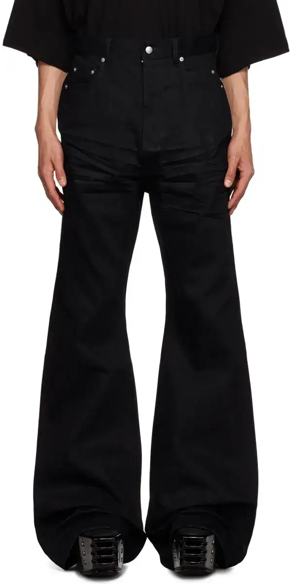 Rick Owens Black Bolan Bootcut Jeans In 09 Black - 46% Off  