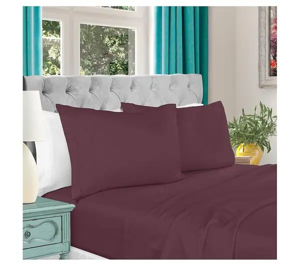 SUPERIOR Egyptian Cotton Extra Deep Pocket Soli D Sheets, Queen