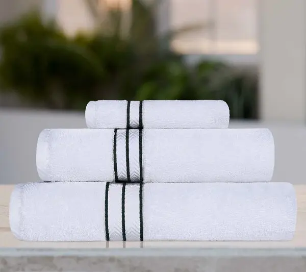 SUPERIOR Ultra-plush Turkish Cotton Solid 3-pie Ce Towel Set
