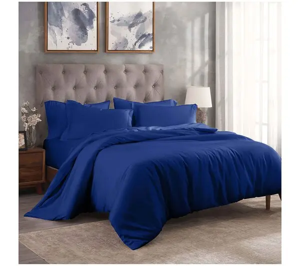 SUPERIOR Solid Modal Duvet Cover Set, Full/quee N