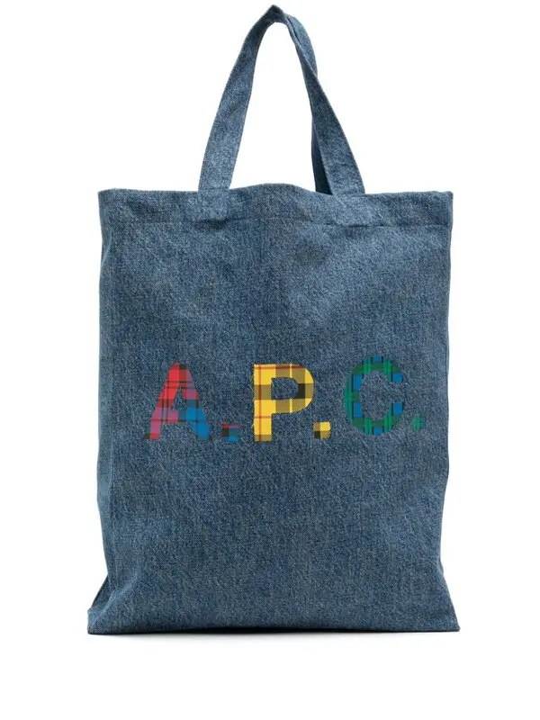A.p.c. Logo-print Denim Tote Bag