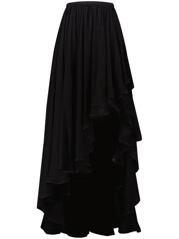 Giambattista Valli Asymmetric Georgette Midi Skirt
