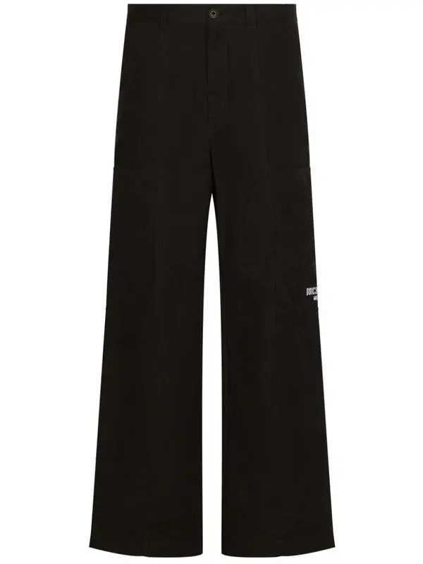 Dolce & Gabbana Logo-print Wide-leg Trousers