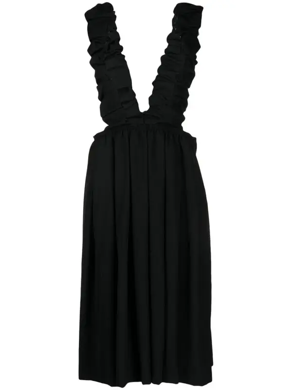 Comme Des Garçons Dungarees-style Midi Dress