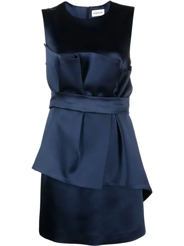 P.a.r.o.s.h Satin Belted Minidress - Blue