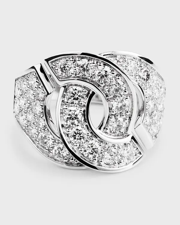 DINH VAN Menottes 18k White Gold Diamond Ring