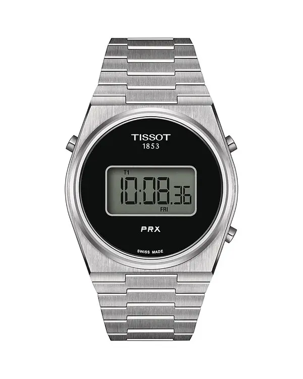 TISSOT Prx 40mm Digital Watch - Black/silver