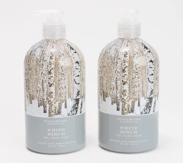 HOMEWORX BY SLATKIN + CO. S/2 22oz White Birch Soaps