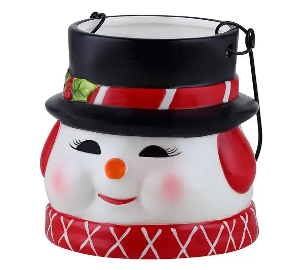 MR. CHRISTMAS 5' Nostalgic Ceramic Container Nowman