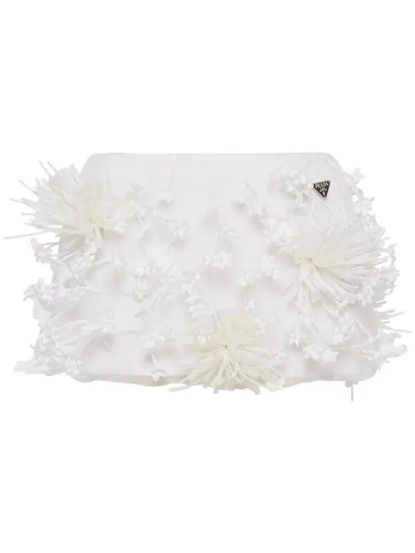 Prada Embroidered Organza Miniskirt