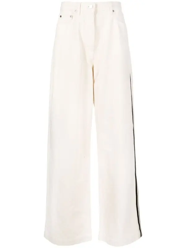 PETER DO High-rise Wide-leg Jeans - White
