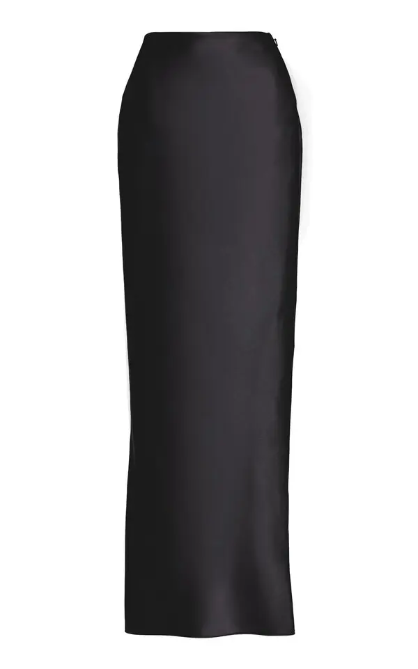 Carolina Herrera Satin Maxi Pencil Skirt Us 18 Only - Bronze | Editorialist