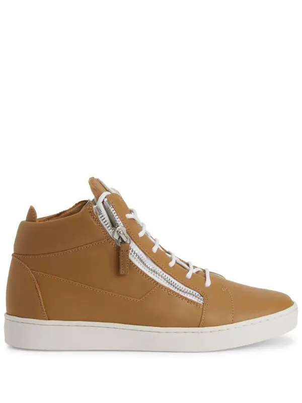 GIUSEPPE ZANOTTI Frankie Logo-plaque Sneakers - Brown