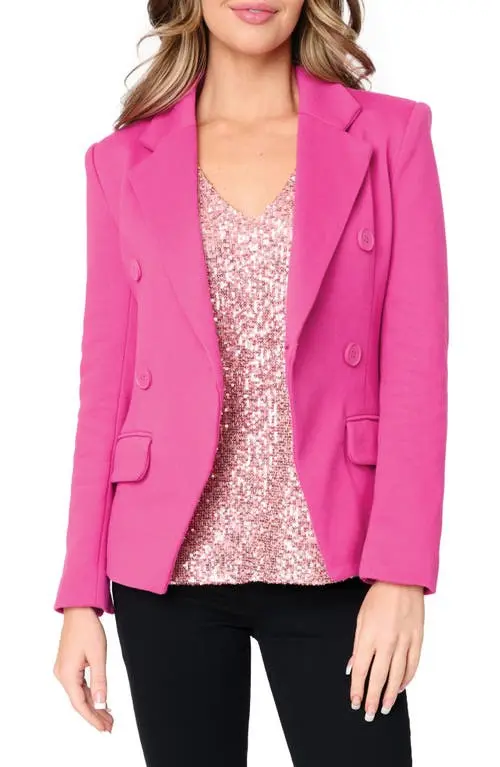 GIBSONLOOK Double Breasted Blazer - Neon Berry