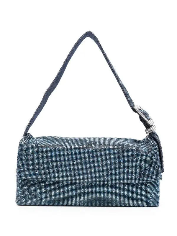 Benedetta Bruzziches Vittissima Rhinestone-embellished Shoulder Bag - Blue