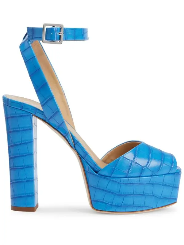 GIUSEPPE ZANOTTI 120mm Betty Platform Sandals - Blue