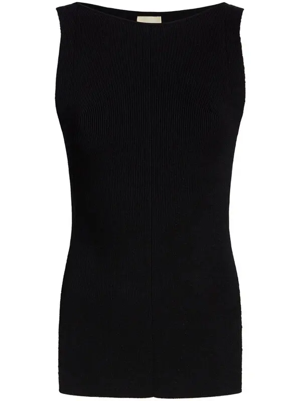 Khaite The Evelyn Ribbed Tank Top - Black