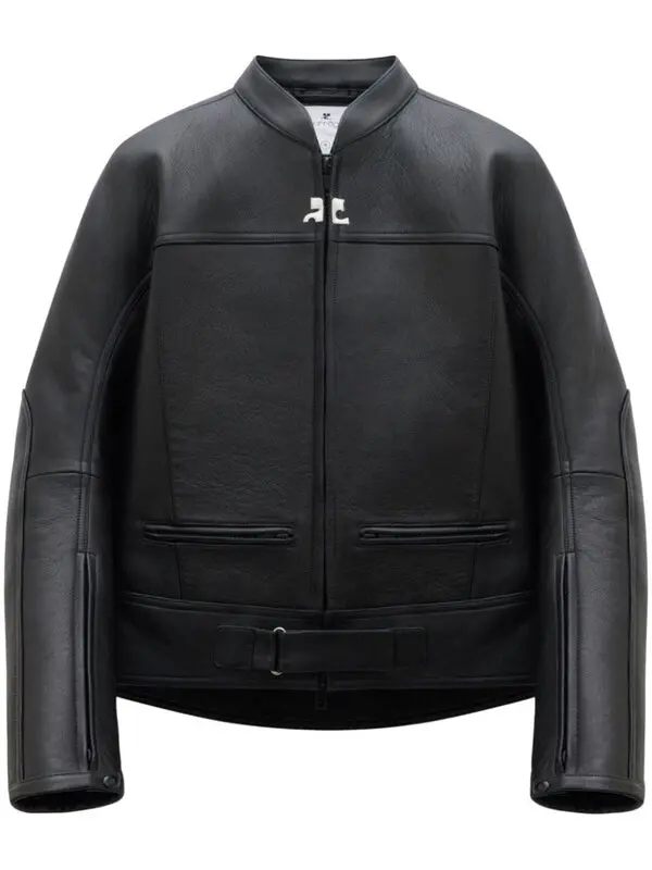COURREGES Scuba Leather Bomber Jacket