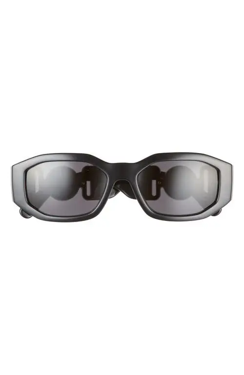 Versace 53mm Rectangular Sunglasses - Dark Grey