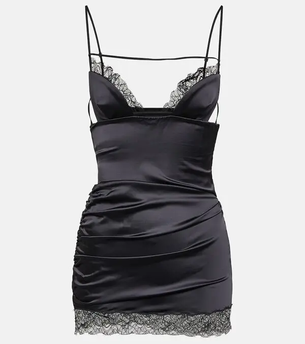NENSI DOJAKA Cutout Lace-trimmed Minidress