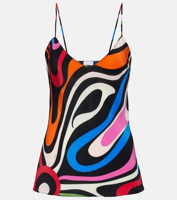 Emilio Pucci Marmo Silk Camisole - Multicoloured