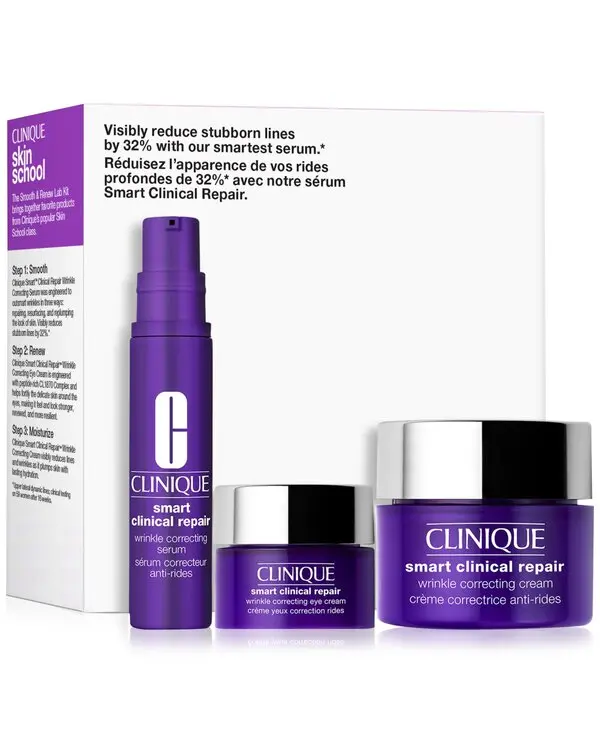 CLINIQUE 3-pc. Skin School Supplies Smooth & Renew Lab Set - No Color