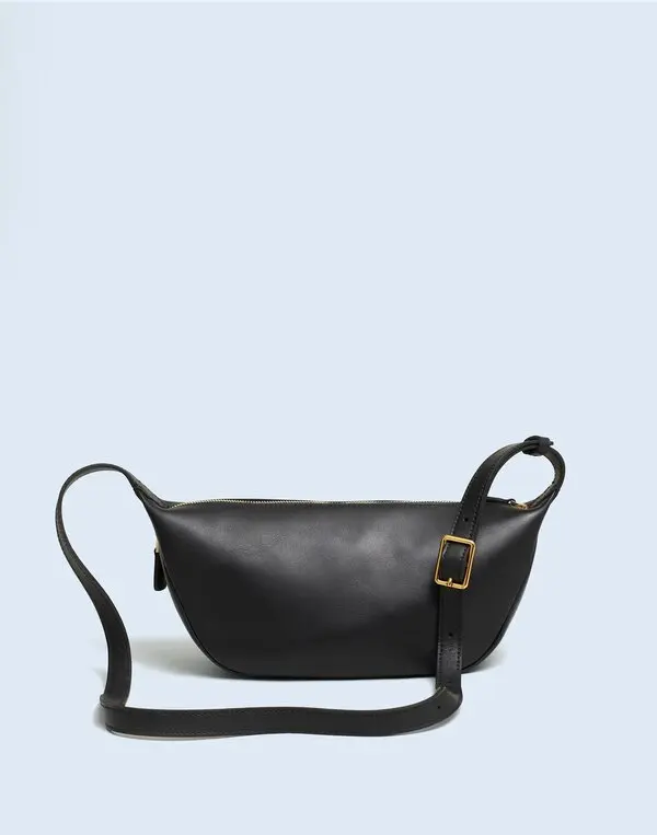 Madewell Leather Sling Crossbody Bag - True Black