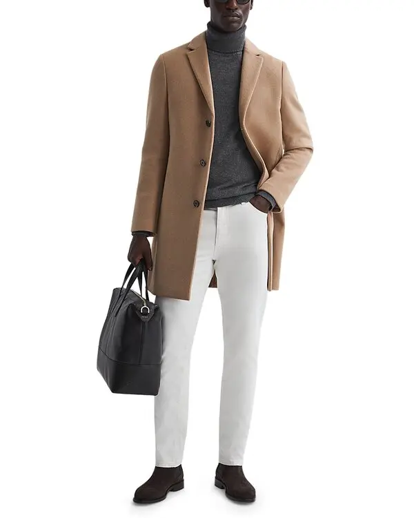 REISS Gable Overcoat - Camel