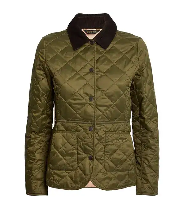 Barbour Quilted Deveron Jacket Green Editorialist