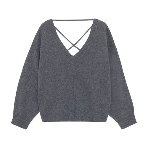 TELA Stringed Sweater - Ash_grey | Editorialist